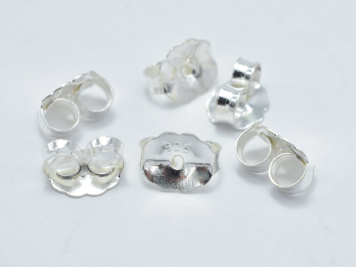 20pcs 925 Sterling Silver Ear Nuts, Butterfly Backings – BeadXpert